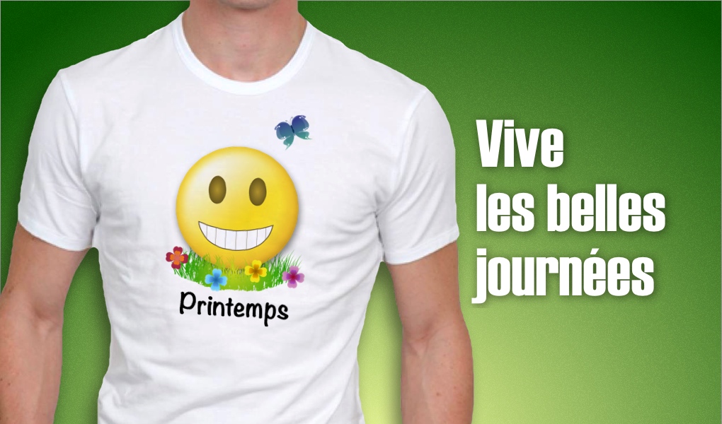 Ton Transfert - Smileys - Les Saisons - T-Shirt Smiley Printemps